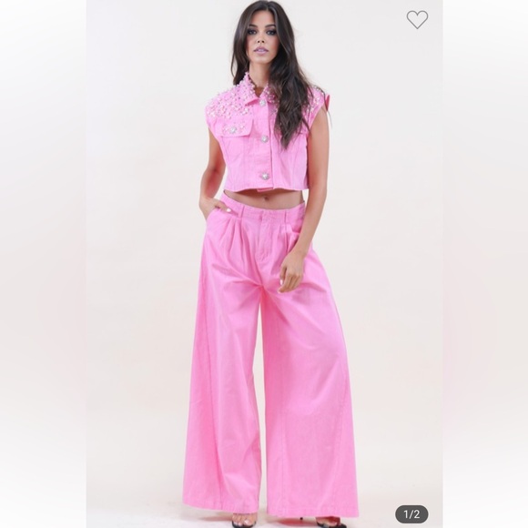 Jackets & Coats | 172 Peach Bloom Comfort Denim Set | Poshmark